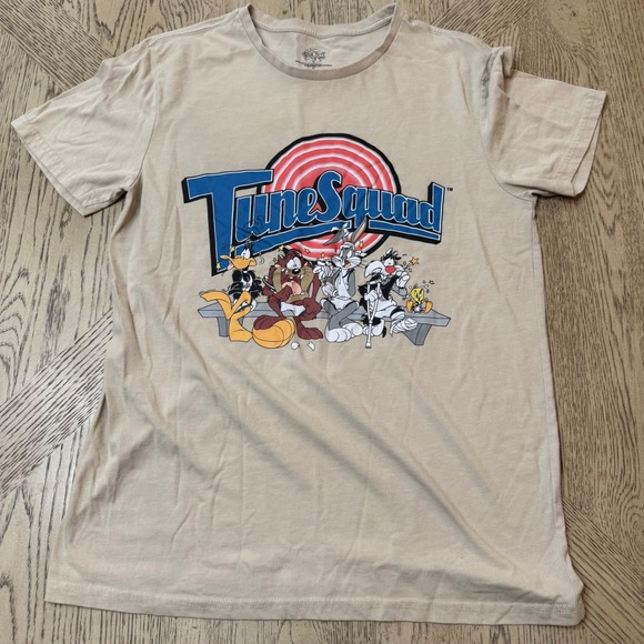 Shirts | Space Jam Mens Medium Tan Tune Squad T Shirt Looney Tunes ...